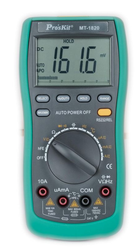 Digitální multimetr profesionální RC PROSKIT MT-1820 napětí, proud, AC ... Digitální multimetr profesionální RC PROSKIT MT-1820 napětí, proud, AC ...