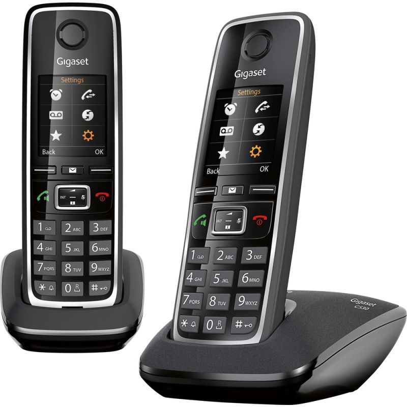 SIEMENS Gigaset C530 DUO dvojice dect bezdrátový telefon klasický ...